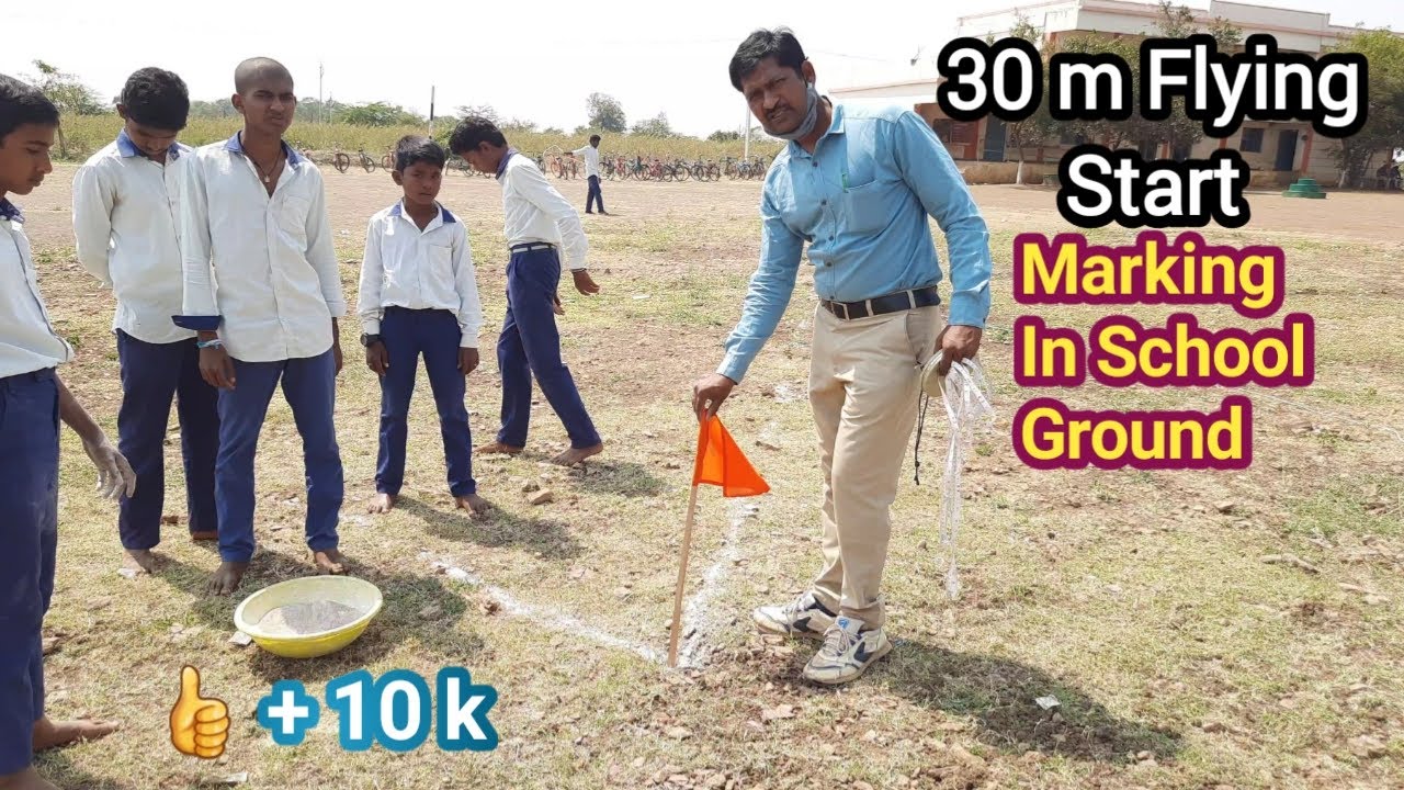 battery test, 30 m flying start, mark on the ground, practically ...