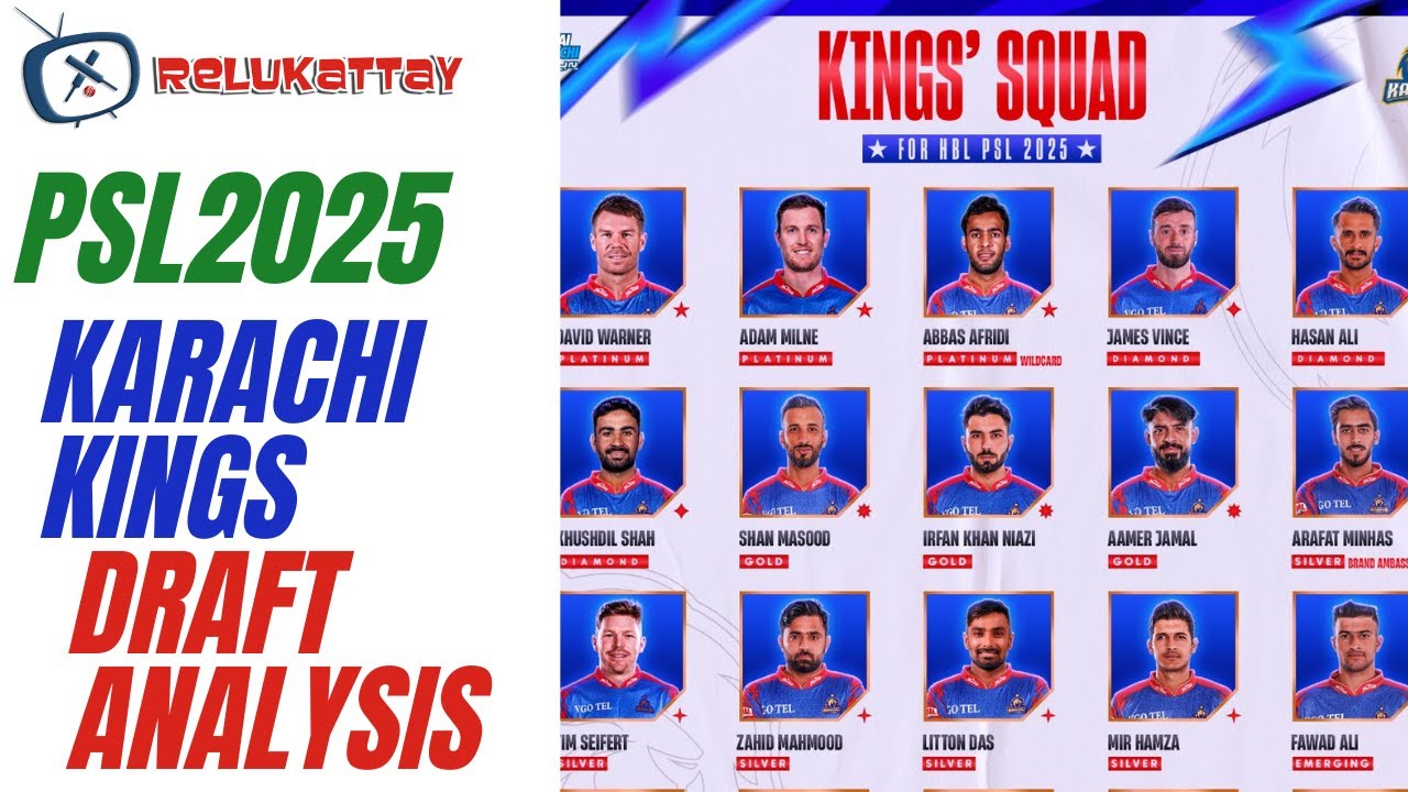 PSL 2025 Draft Analysis: Karachi Kings | PSL 10 Karachi King Draft - YouTube