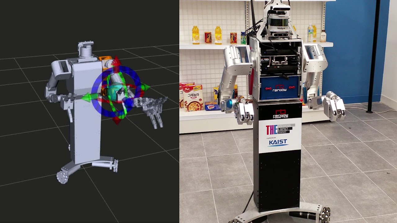 [Hubo Lab] Mobile Hubo API for ROS Actionlib - YouTube