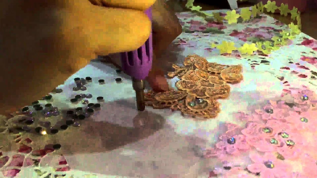how to apply rhinestone / fix stone - YouTube