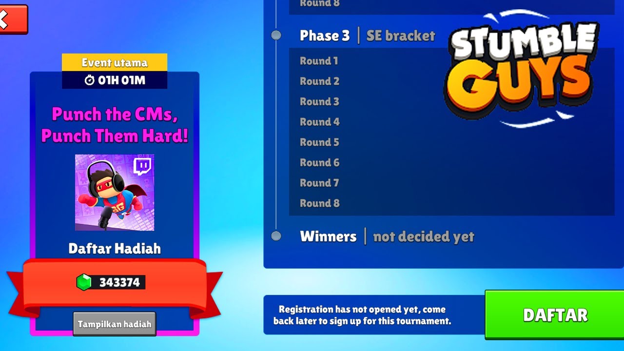 TOURNAMENT PUNCH THE CMS | Stumble Guys - YouTube