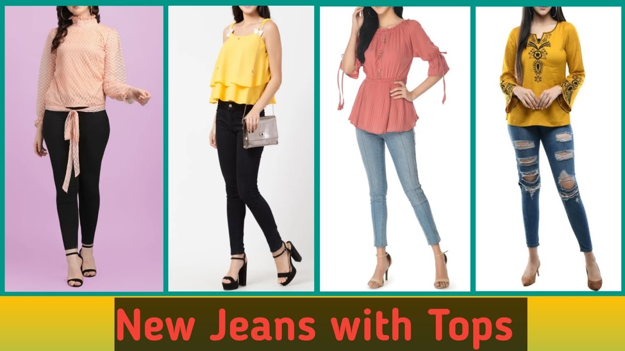 Trendy jeans with top design | latest jeans top for girls #jeans #top # ...