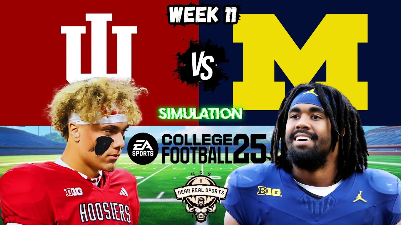 MICHIGAN vs INDIANA | WEEK 11 | COLLEGE FOOTBALL 25 PREDICTIONS - YouTube