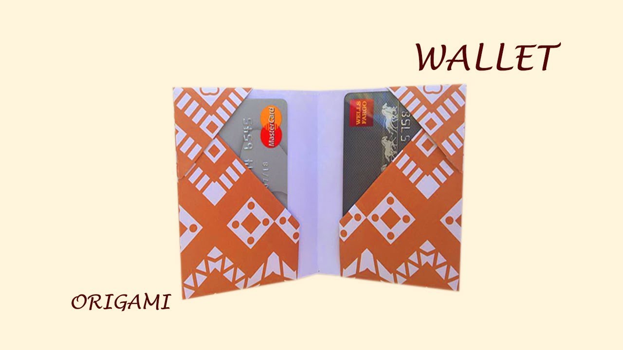 Cute useful DIY wallet - easy origami guide - YouTube
