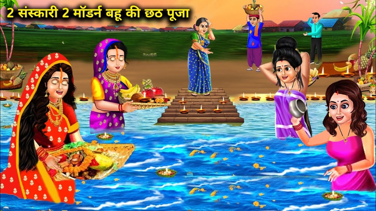 2 संस्कारी 2 माडर्न बहू की छठ पूजा || 2 Sanskari 2 Modern Bahu Ki ...