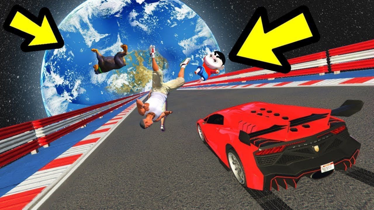 FRANKLIN TRIED IMPOSSIBLE CURVY ROAD TO HEAVEN RAMP CHALLENGE CARS ...