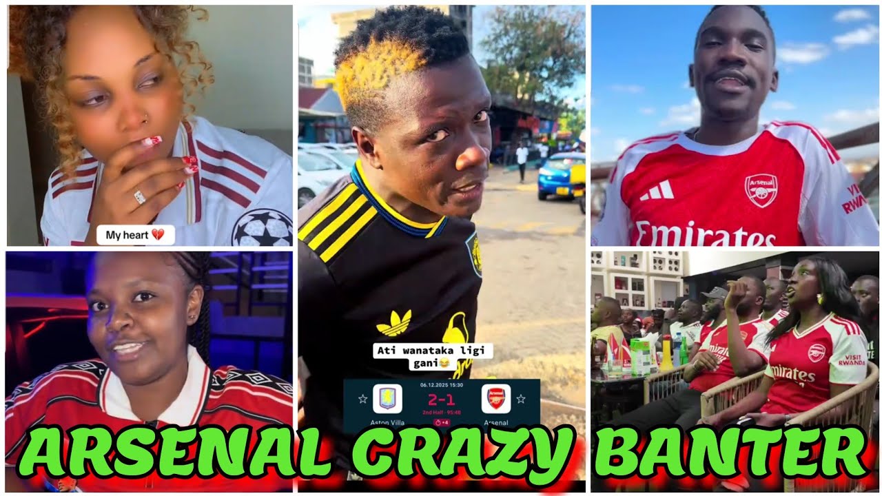 GENZ HILARIOUS REACTION ON ASTON VILLA 2-1 WIN VS ARSENAL BANTER IN THE ...