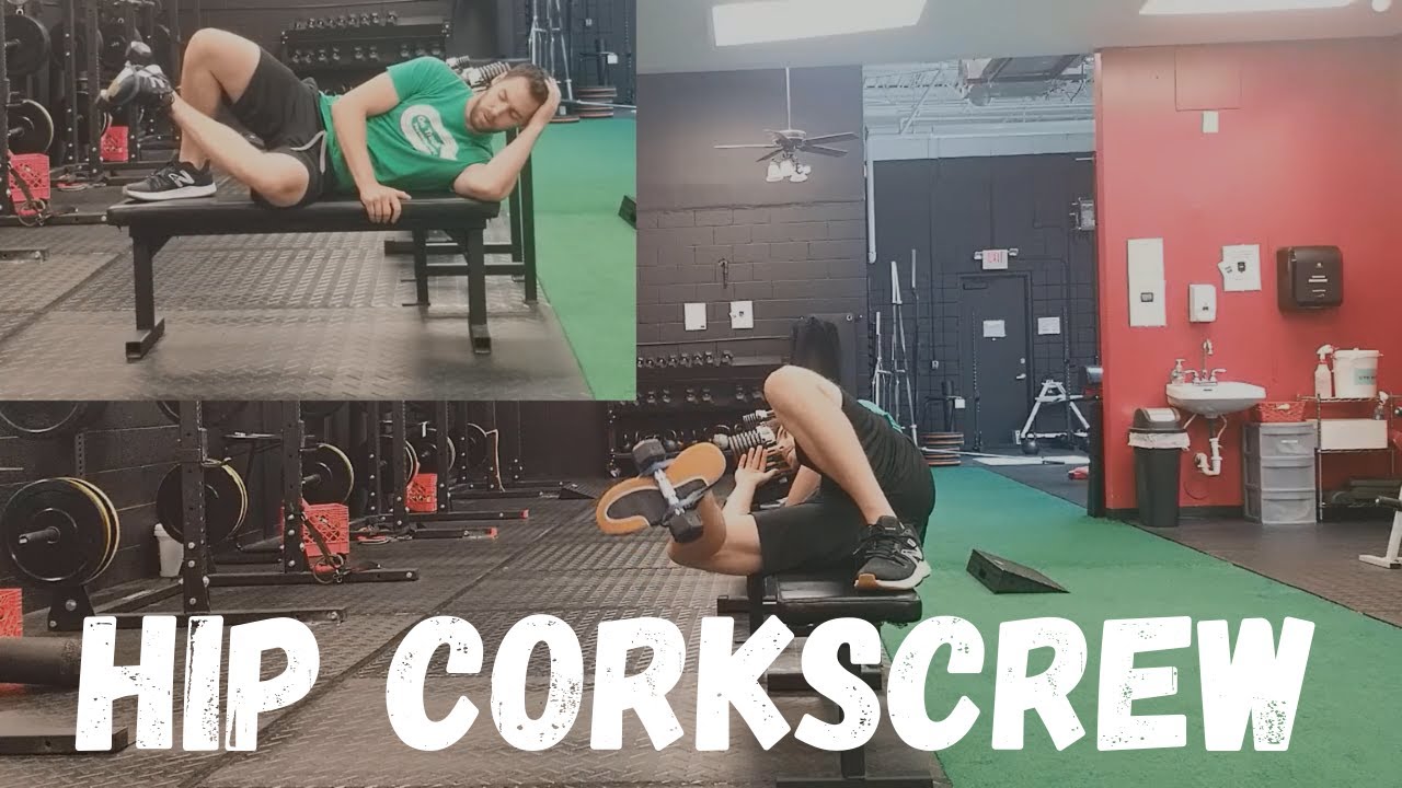 Deep Hip Rotator Strengthening | Hip Rotation Corkscrew - YouTube