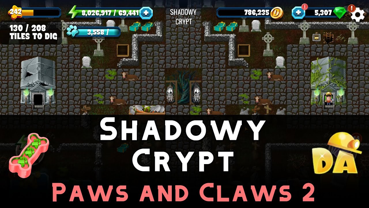 Shadowy Crypt | Paws and Claws 2 | Diggy's Adventure - YouTube