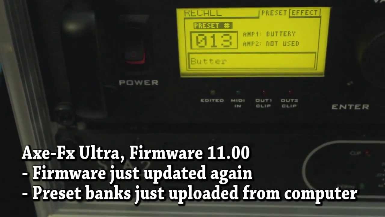 Axe-Fx Presets lost. Battery replacement. - YouTube