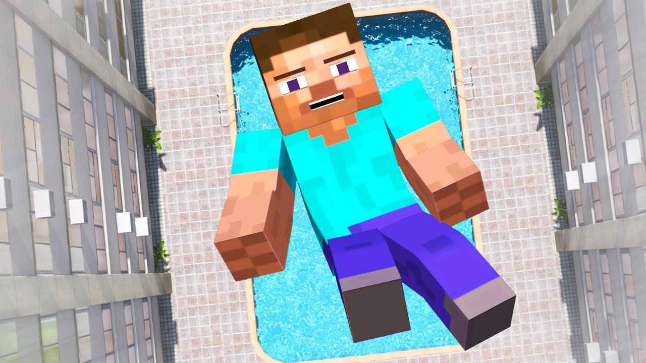 GTA 5 Ragdolls MINECRAFT STEVE Jumps/Fails (Euphoria Physics) 247 - YouTube