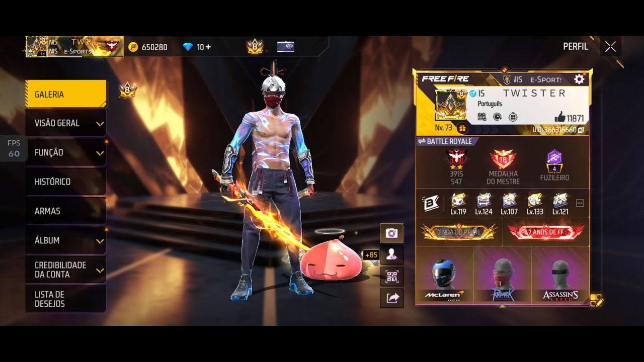FreeFire Prime 8 +1000 Peitorais - YouTube