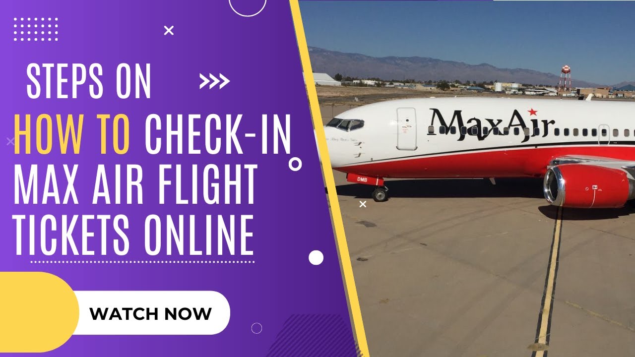 How To Check In Max Air Flight Ticket Online - YouTube