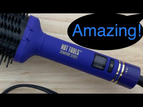 Hot Tools The Ultimate Heated Brush Styler Unboxing Review vs Hair ...