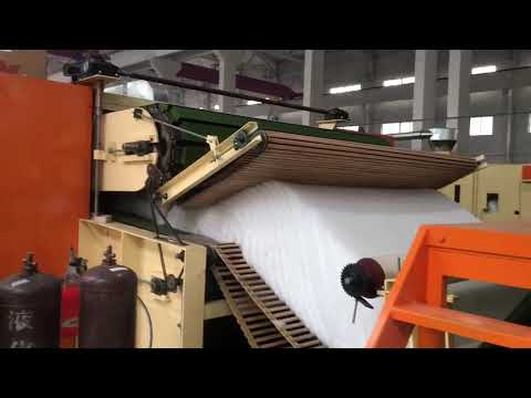 YWJM 1 Stiff wadding hard wadding thermobonding production line 2 - YouTube