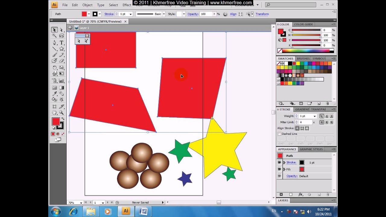 Adobe Illustrator Tutorial Selection Tools - YouTube