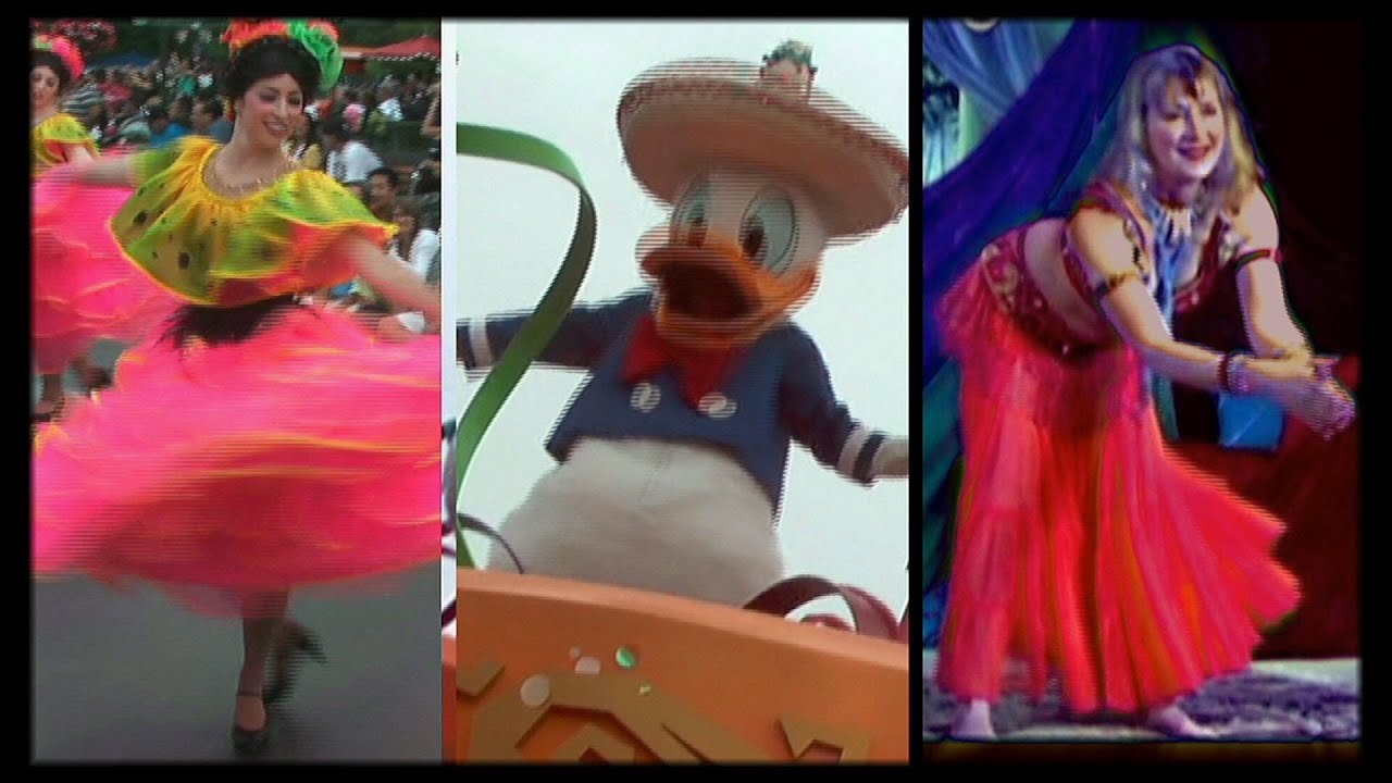 Disneyland Cute Donald Duck Shimmies, Belly Dance. Swirling Skirts ...