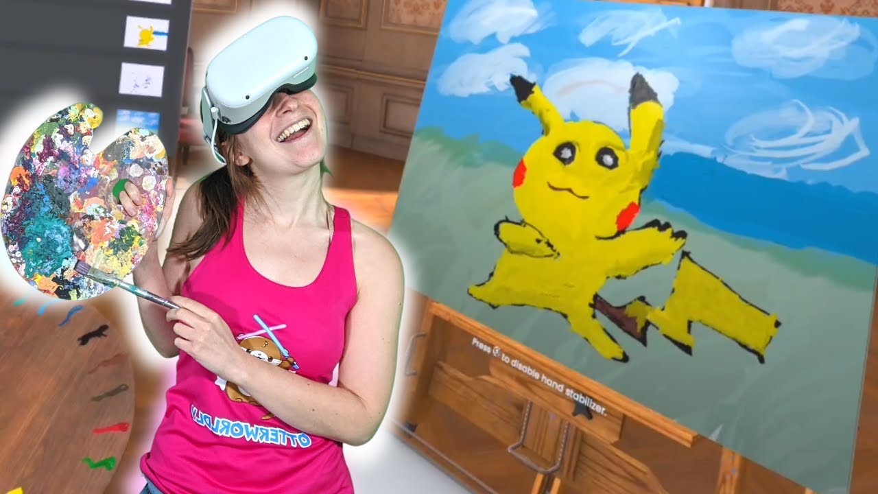 Painting Pikachu in VR (Vermillion VR Painting Simulator) - YouTube