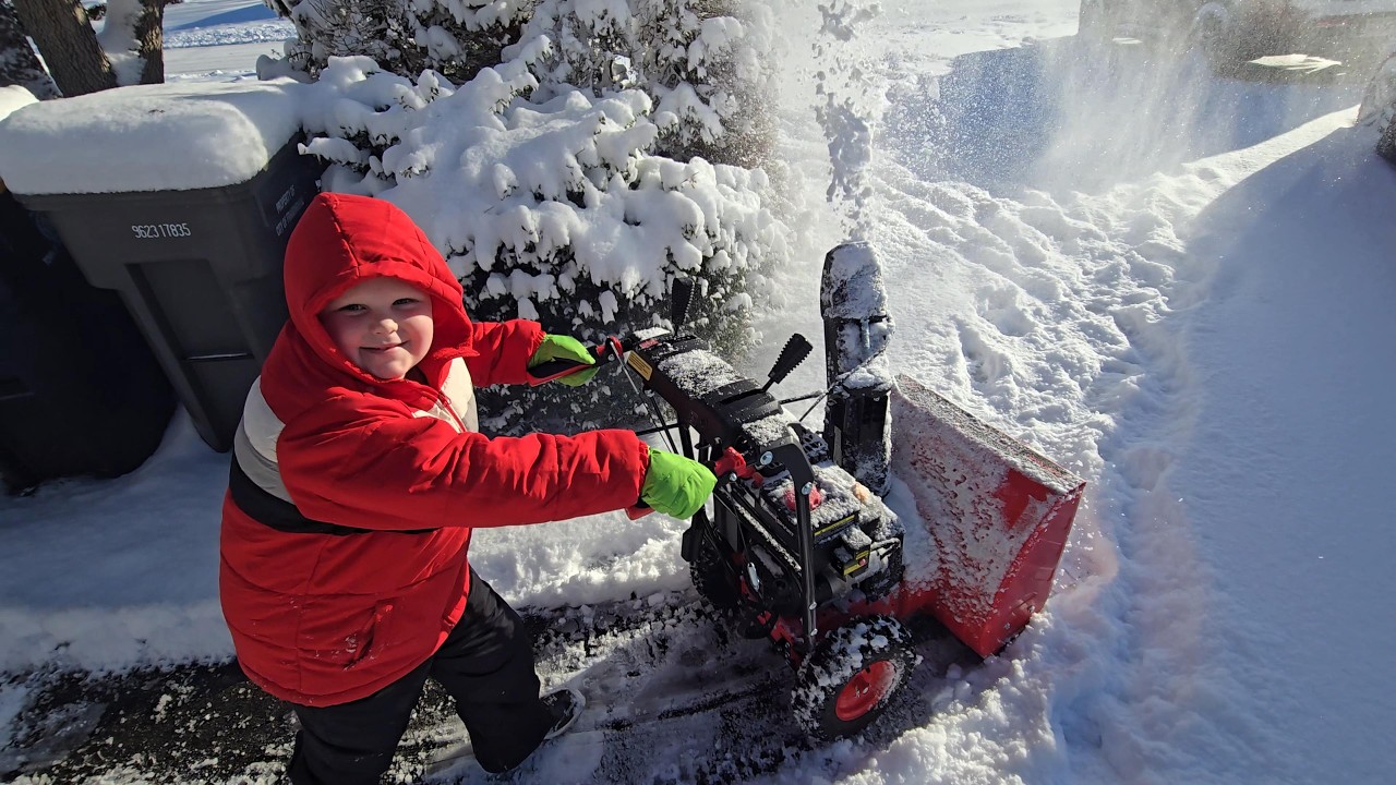 Trying Out Our New Snowblower! | Yard Work videos for kids - YouTube