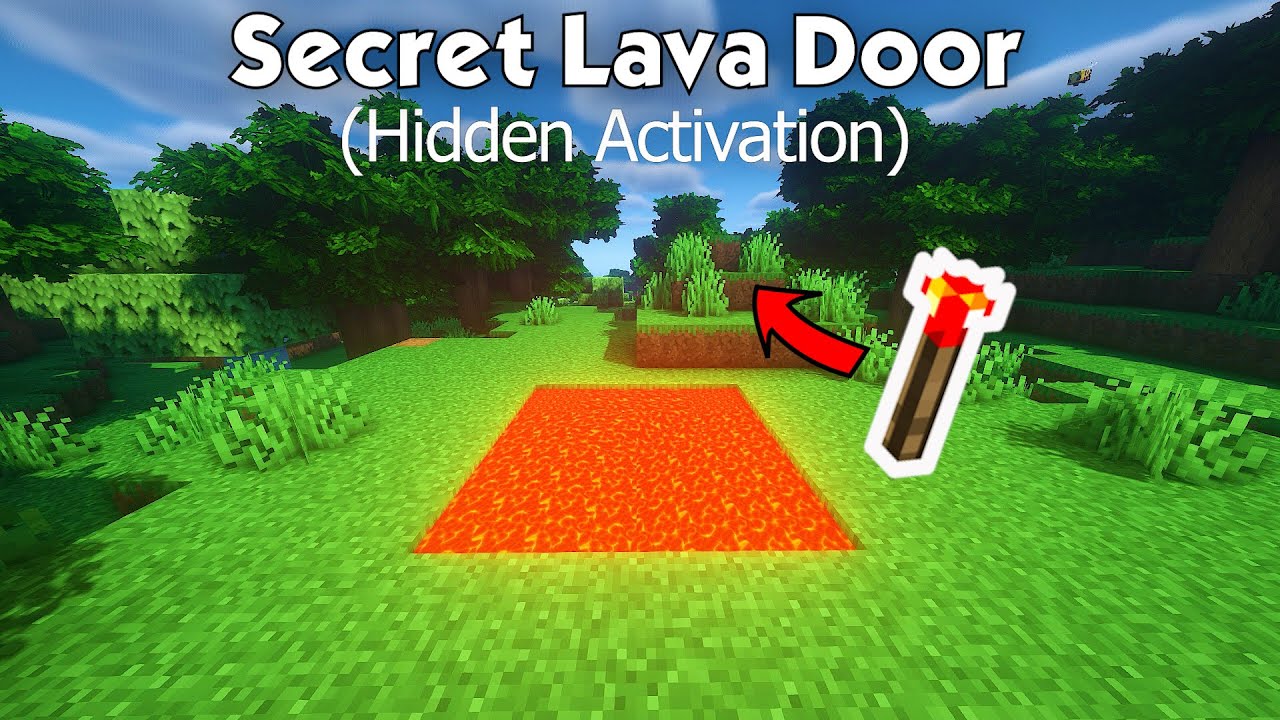 EASY SECRET BASE BUILD with LAVA in Minecraft Java (Minecraft Builds ...