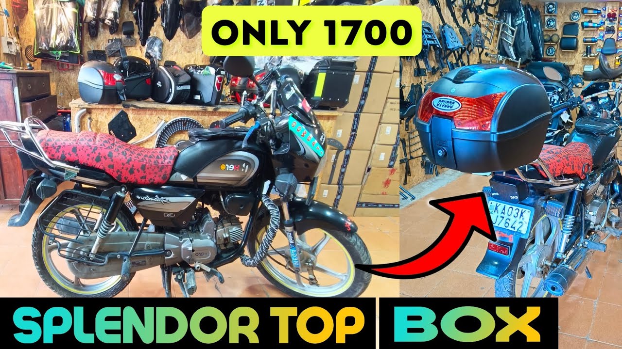 top box for Splendor bike || just 1700 - YouTube