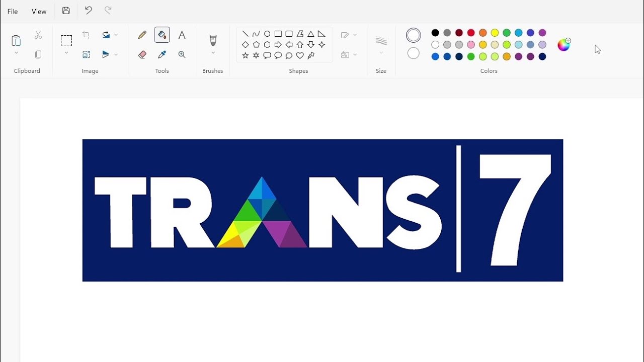 How to draw the Trans7 logo using MS Paint | How to draw on your ...