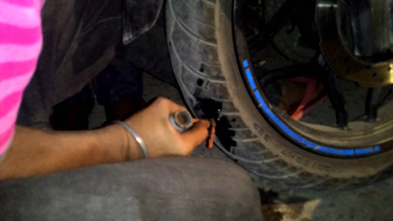 Tube less tyer punchar repair - YouTube