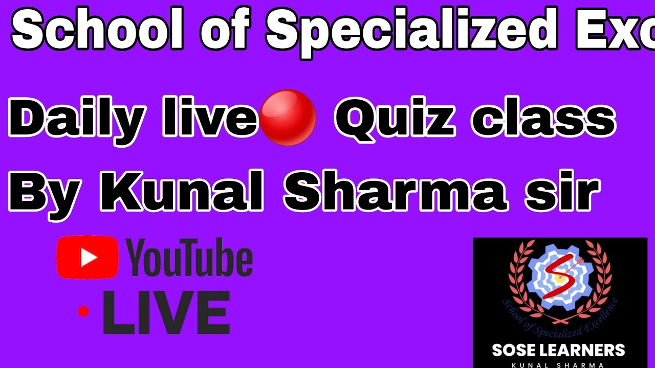 SoSE Learners live quiz class - YouTube