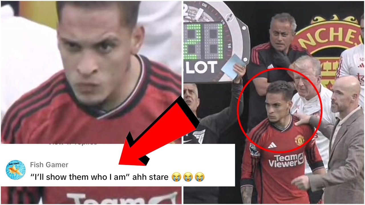 Football fans reaction to Antony Serious face Vs Arsenal 😂 #antony # ...