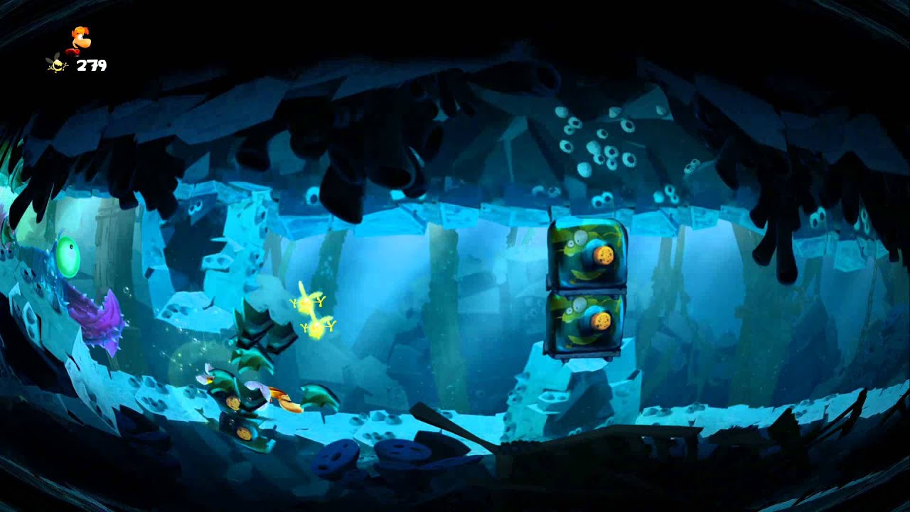 Rayman Legends 100% Walkthrough Part 42 - Living Dead Party - Gloo Gloo ...