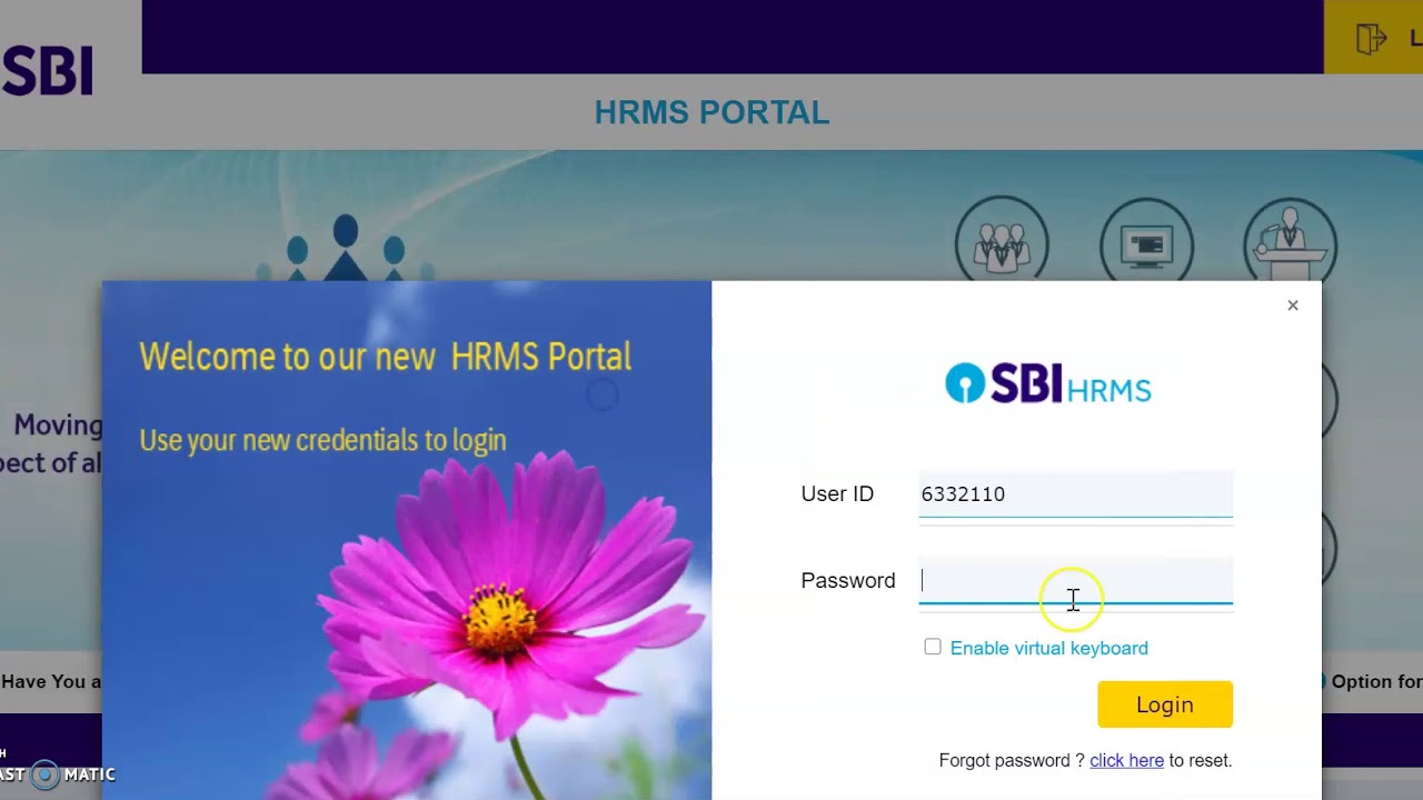 State Bank of India Staff and Pensioners Online HRMS Login Portal - YouTube