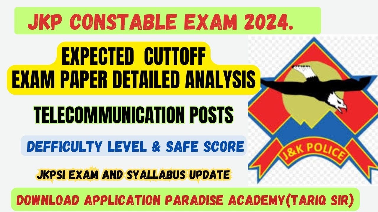 Jkp constable Telecommunication exam, Paper analysis and level ...
