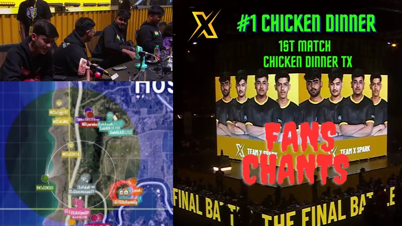 Tx Domination 🤯🚀 | BGIS first match chicken dinner ‍🔥| Audience chants ...