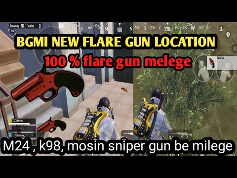 BGMI NEW FLARE GUN LOCATION UPDATE 2.5 / 100% FLARE GUN MELEGE / SNIPER ...