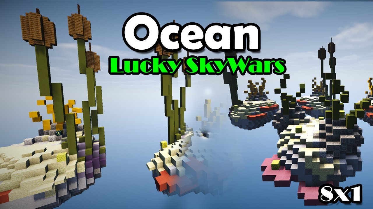 Minecraft Map Lucky SkyWars OCEAN DustMC.de - YouTube