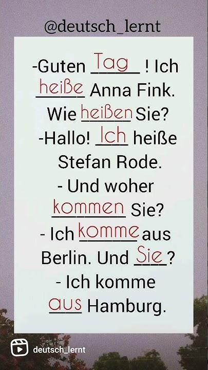 German listening practice for A1 beginners | Hören Sie das Gespräch und ...