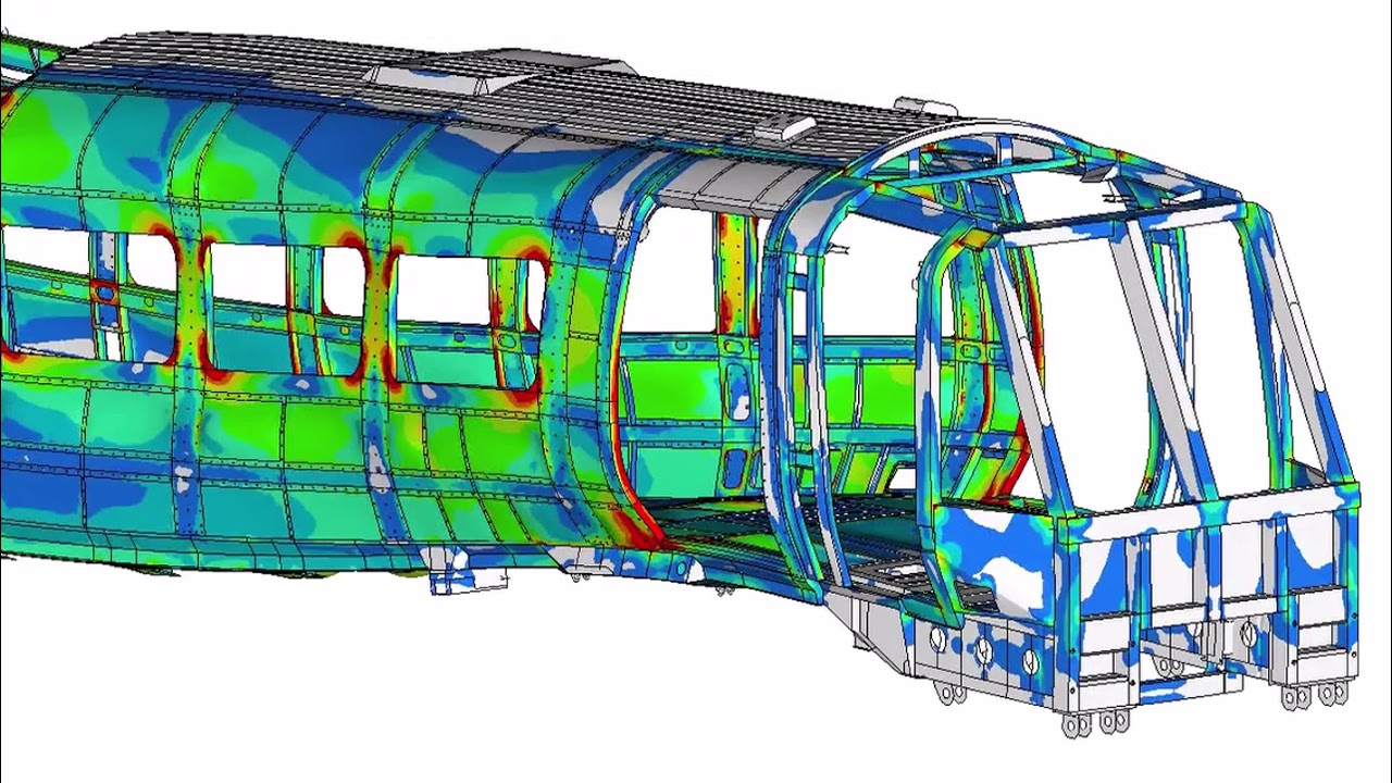 Rail Carbody Fatigue FEA Structural Analysis - YouTube