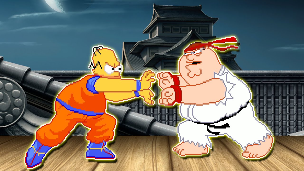 HOMER SIMPSON VS PETER GRIFFIN! EPIC MATCH! - YouTube
