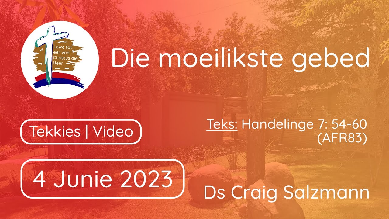 Die moeilikste gebed | Kinderdiens - 4 Junie 2023 - YouTube