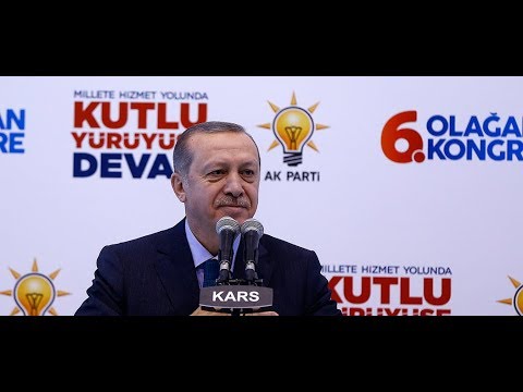 Cumhurbaşkanı Erdoğan, Kars 6. Olağan İl Kongresi’nde konuştu
