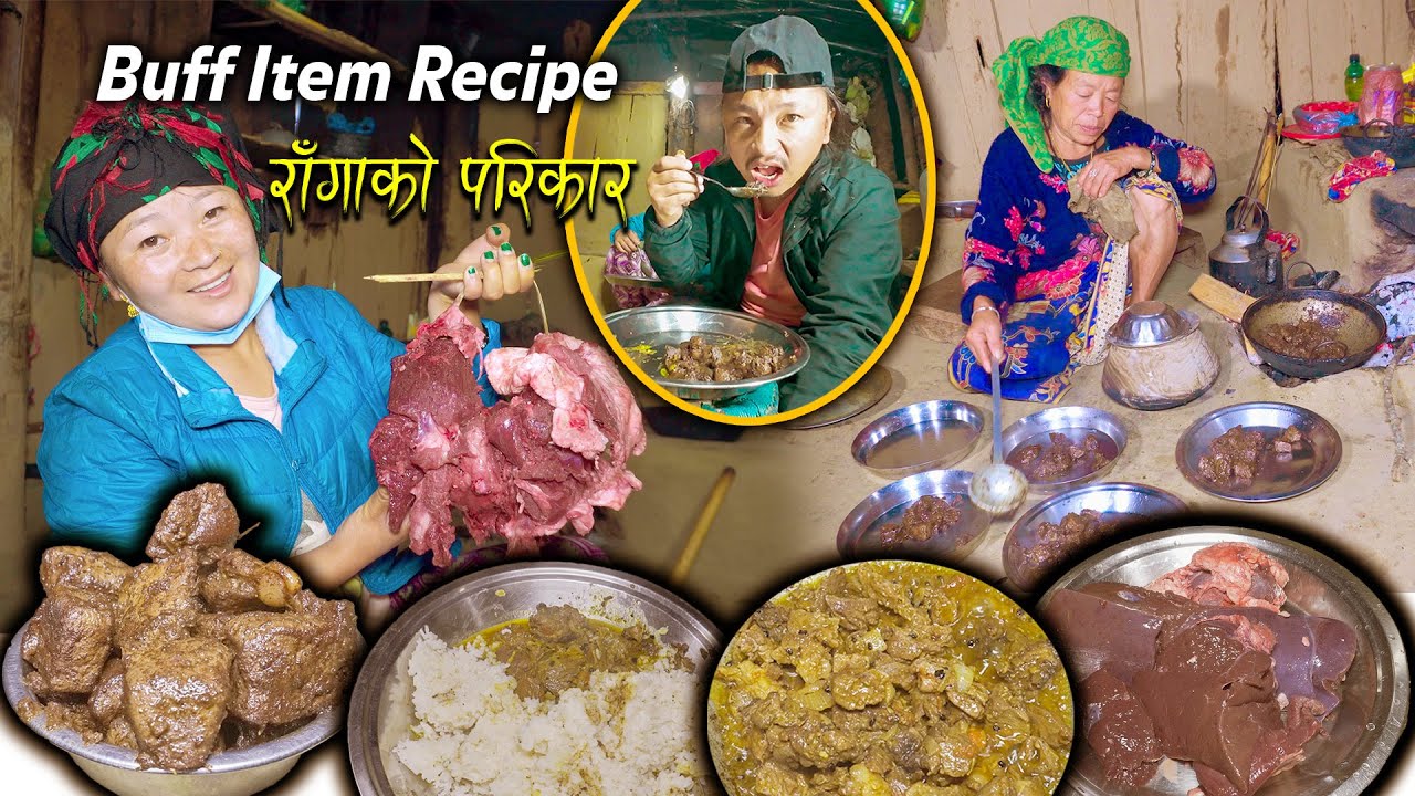 Today, various buff meat dishes were cooked and eaten at home || Having ...