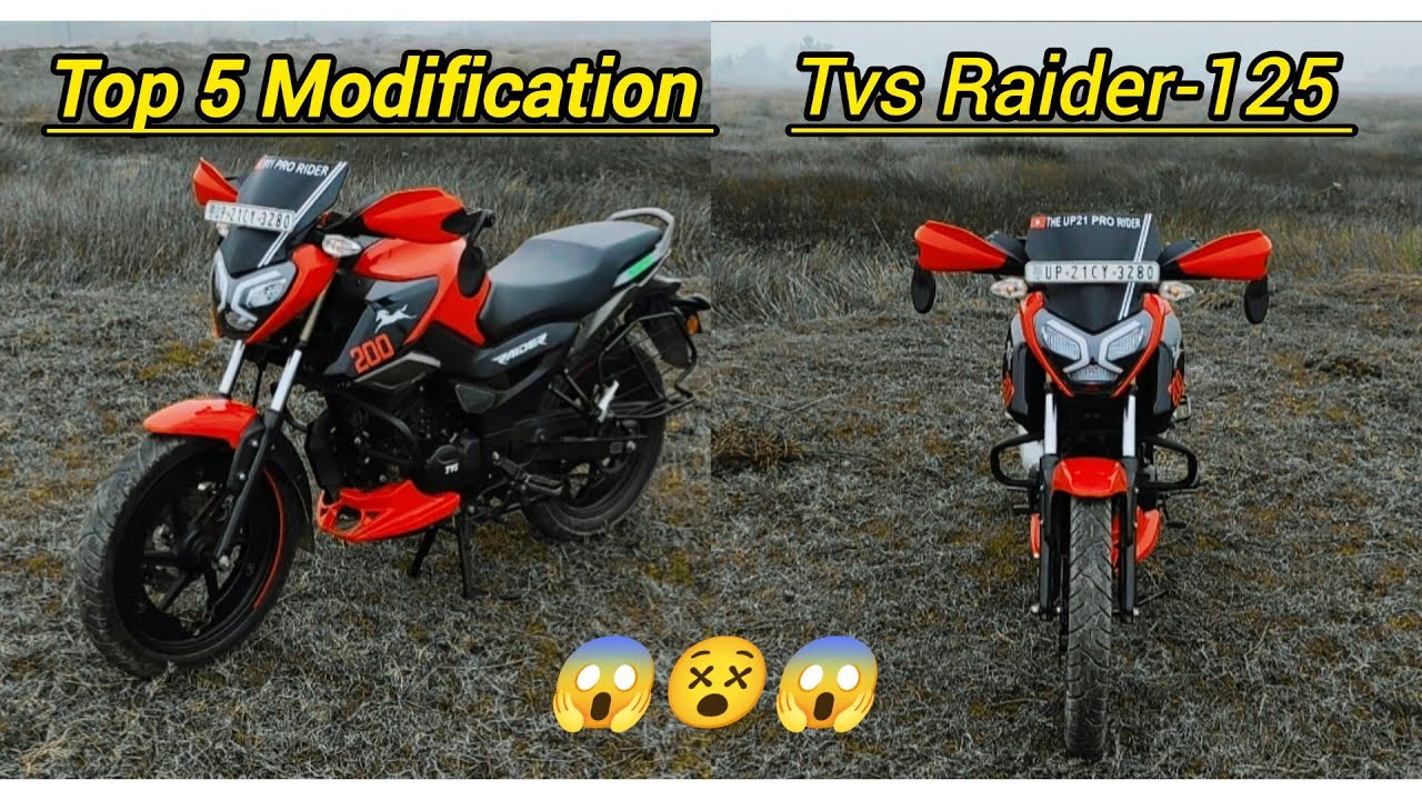 Top 5 Modification On Tvs Raider 125 🔥 ️‍🔥|| Tvs Raider 125cc Modified ...