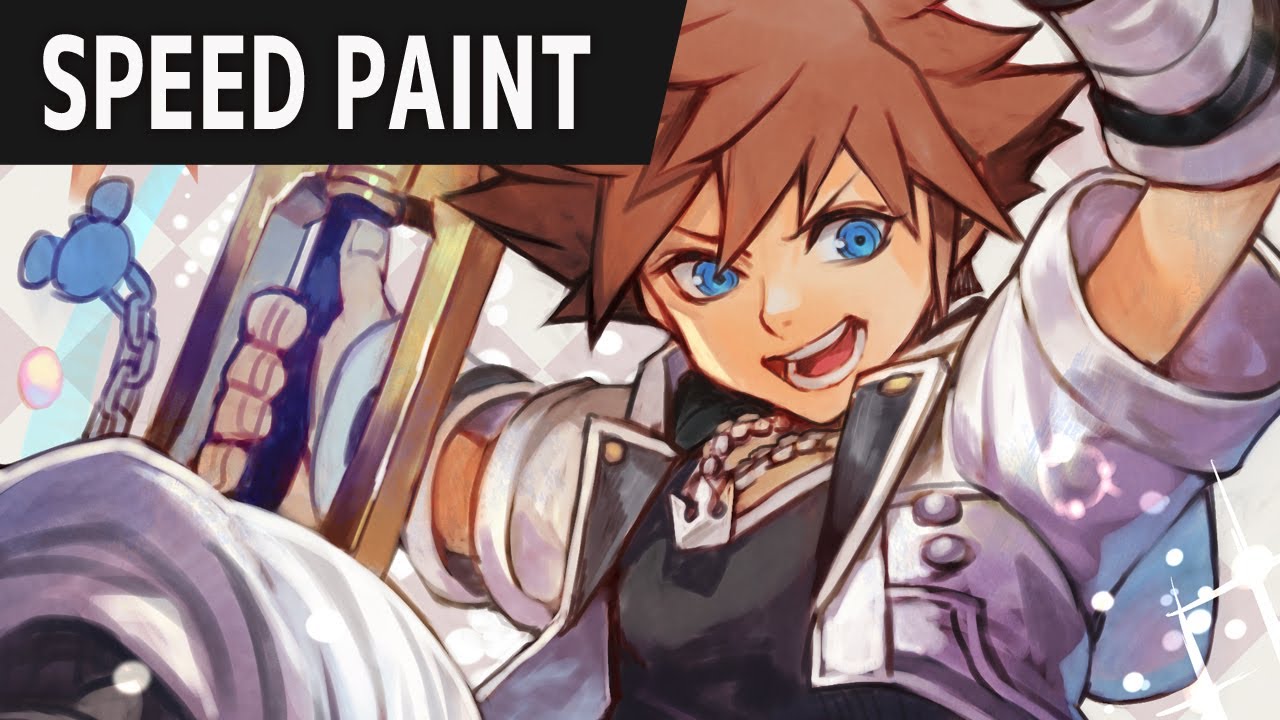 speed paint - ソラ sora KingdomHeart - YouTube