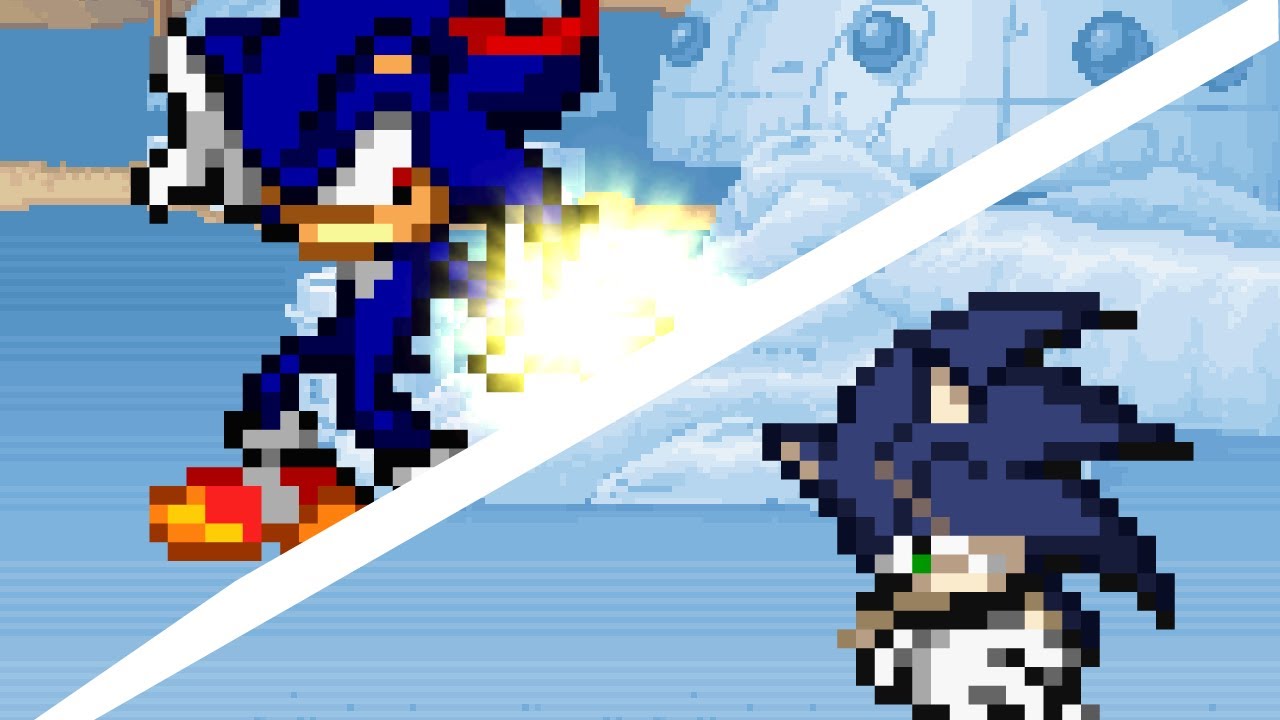 [sprite animation]Shadic VS Multiverse Sonic - YouTube