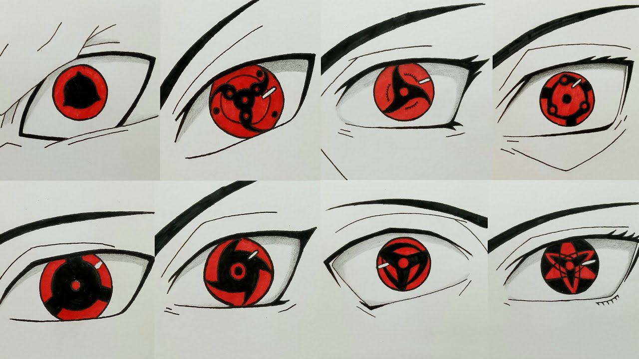 Drawing All Mangekyou Sharingan Uchiha - YouTube