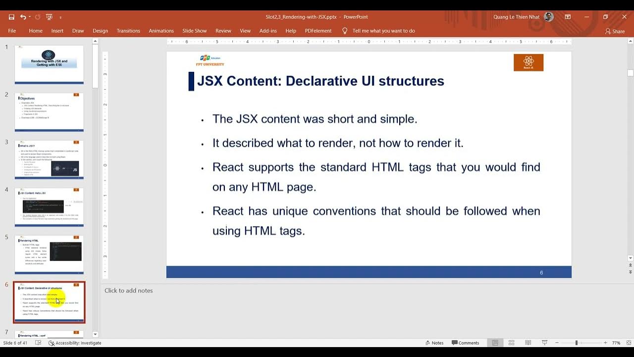 Slot 2: Rendering with JSX - YouTube