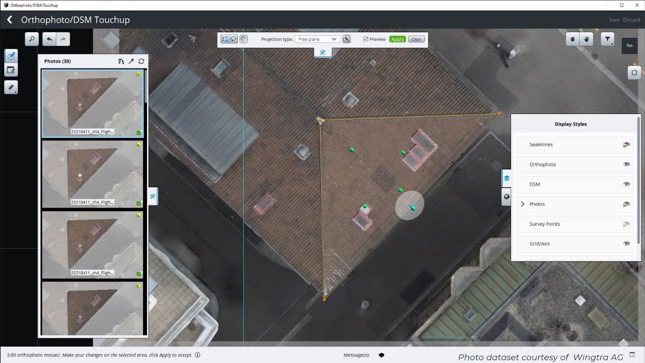 iTwin Capture Tutorial: orthophoto retouching - straighten building edges - YouTube