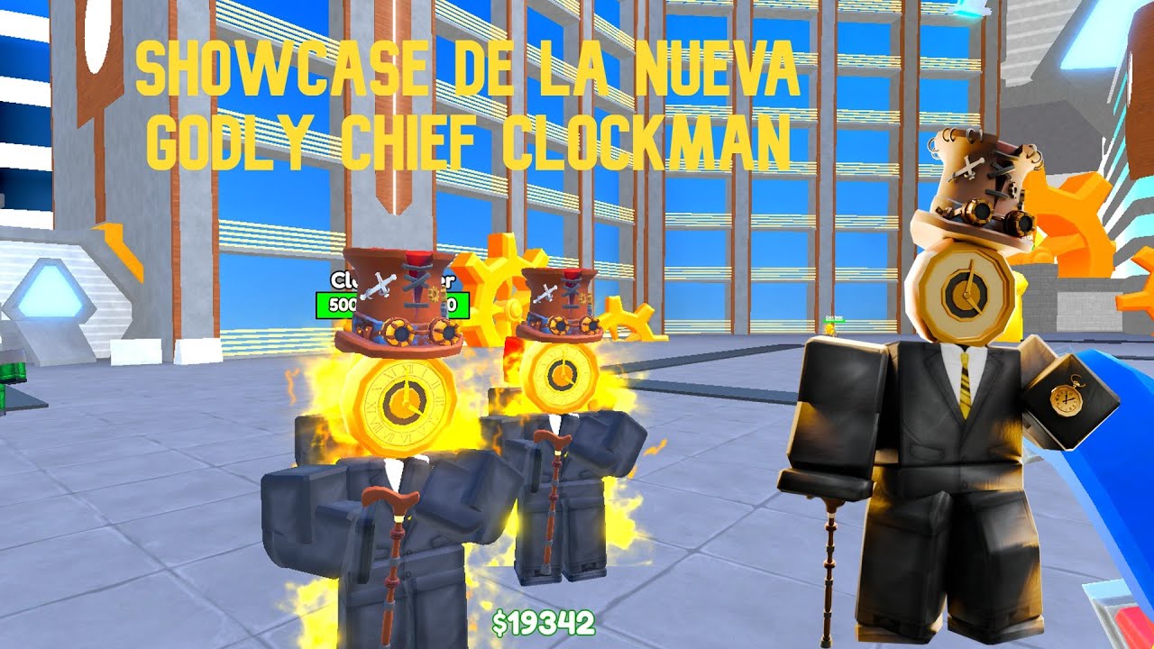 Showcase del nuevo Godly Chief clockman // que tan fuerte es - YouTube