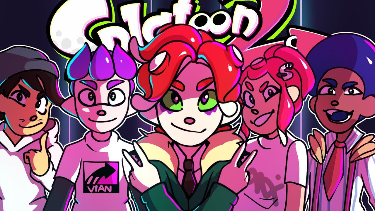 Splatoon 2 But 8 Idiots are Playing Dumb Meme Games - YouTube