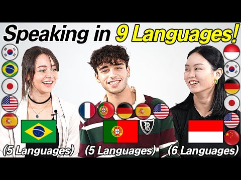 3 Polyglots Speaking in 9 Different Languages!!(Keep Switching Languages)